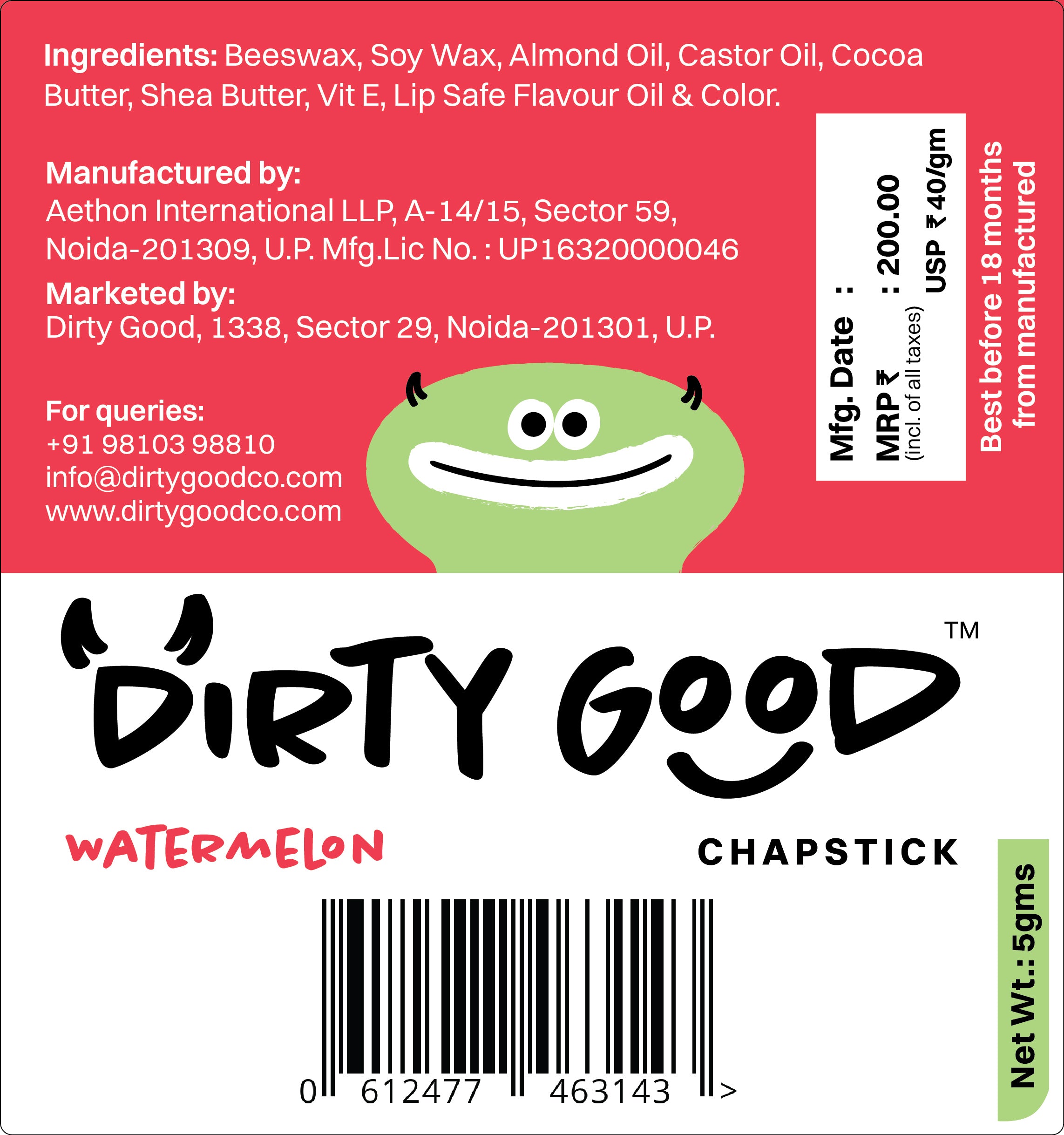 Watermelon Chapstick – Dirty Good